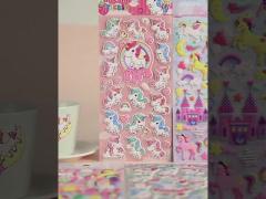 Eco Friendly Custom Design Stickers for Kids Cute Cartoon 3D EVA Foam Epoxy PVC Puffy Sticker