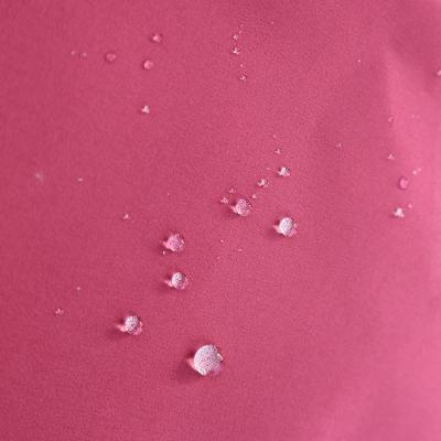 China 86%polyester 14%spandex fabric (30+20)*(30+20) 158*116 88gsm waterproof fabric pink color for trousers for sale