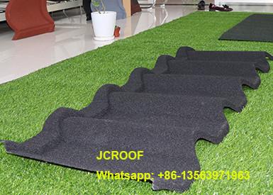 China Waterproof  Stone Coated Steel Roof Tiles For Building Roof Construction for sale