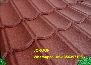 China Red Classic Steel Roof Shingles 0.4mm Thickness with Diversity Of Colors for sale