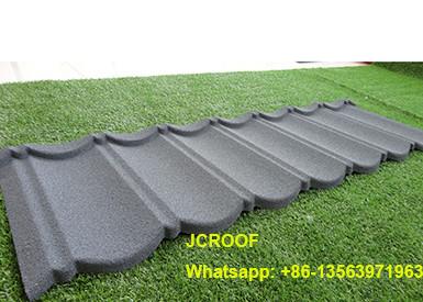 China Black White Stone Coated Roof Tile 1170*420mm Size with South Korea Quality for sale