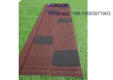 China 1340mm 1170mm Black Stone Coated Steel Roof Tiles philippines with South Korea Quality for sale