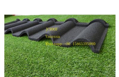 China Khaki Color Stone Coated Metal Roof Tile Modern Classical , Roof Metal Sheet for sale