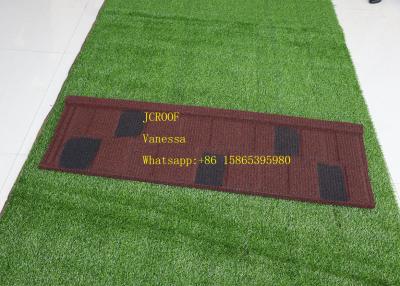 China Corrugated Steel Roof Panel 0.45mm Shingle Tile Red With Black Color for sale