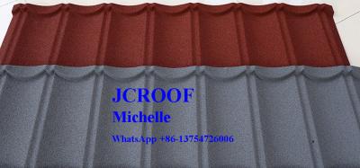 China Building material stone coated steel roofing tiles / Bond tiles colorful sand for sale