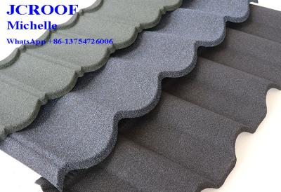 China CE Colorful Stone Coated Metal Roofing Tiles Villa Building Material for sale