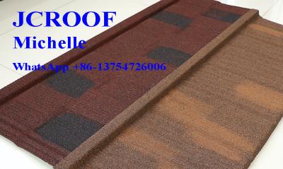 China SONCAP Standard Colorful Stone Coated Metal Roofing Tiles 1340*420*0.4 mm for sale