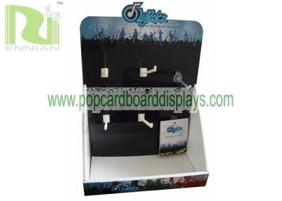 China Black Retail Display Stand For Jewelry Box With Acrylic Hooks Cardboard Counter Displays for sale