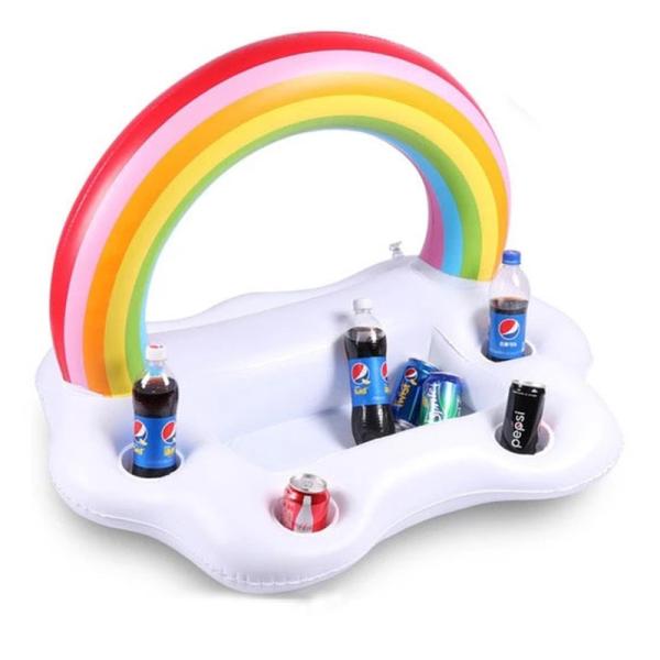 Quality Customized Color Inflatable Drink Holder with 91x55x50 cm Size Made from 0.2mm PVC for Pool Floating Cup Holder for sale