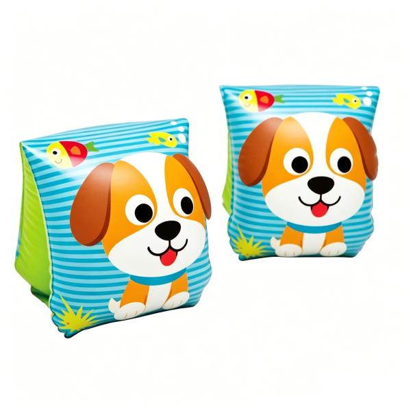 Quality Cute puppy design inflatable swimming arm floaties for toddlers. Thickened leak-proof eco PVC material, soft & safe. for sale