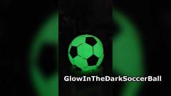 Glowing Inflatable Soccer Ball, Light Up Blow Up Football for Night Outdoor Fun