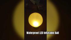 40cm LED Inflatable Light Ball, 12 Colors Remote Control Waterproof Glowing Ball
