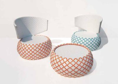 China Drum Style Outdoor Round Rattan Table And Chairs Set Waterproof for sale