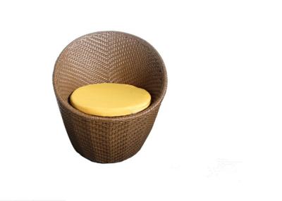 China Barrel Style Rattan Egg Chair Plastic Rattan Garden Furniture in Brown for sale