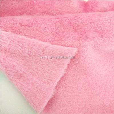 China Stof 100% polyester flannel vlies Tricot gedrukt Canfur0680 500m Plain 160cm 58/60 Te koop