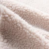 China Plain Style 100% Polyester Sherpa Fleece Fabric for Jackets Lining Boiled Pattern for sale