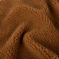 China Plain Style 100% Polyester Sherpa Fleece Fabric for Jackets Lining Boiled Pattern for sale
