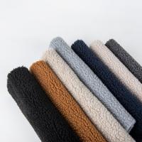 China Plain Style 100% Polyester Sherpa Fleece Fabric for Jackets Lining Boiled Pattern for sale
