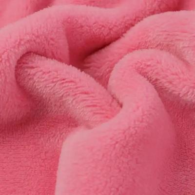 Κίνα Προσαρμοσμένο χρώμα 100D Yarn Count Coral Fleece Fabric για Πιτζάμες 300gm Double Faced προς πώληση