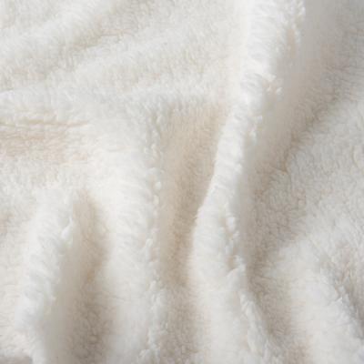 Cina Tessuto di rivestimento in poliestere Sherpa per cappotto invernale Rivestimento per giacca 300-500 g/m Larghezza 58/60 in vendita