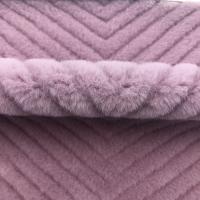 China Design Plush Back Material 100% Polyester Dyeing Rabbit Fur for Garment for sale