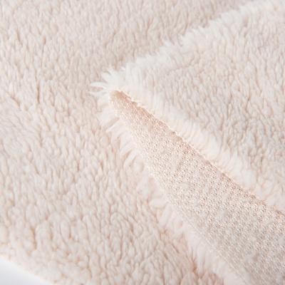 Cina Modello SOLIDS morbido e traspirante 100% poliestere sherpa fleece felpa con cappuccio giacca tessuto in vendita