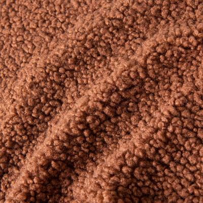 China 100 polyester gebreide teddy stof textiel met aangepaste dichtheid sherpa vlies Te koop
