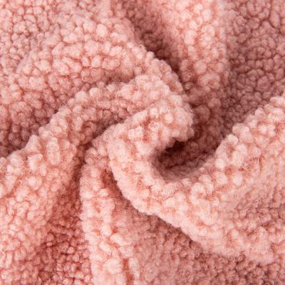 China 100 polyester gebreide teddy stof textiel met aangepaste dichtheid sherpa vlies Te koop
