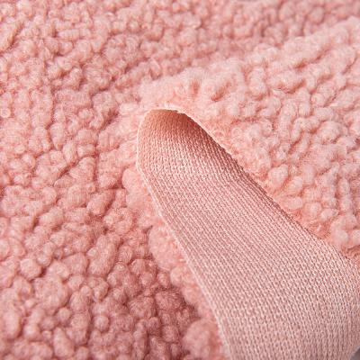 China 100 polyester gebreide teddy stof textiel met aangepaste dichtheid sherpa vlies Te koop