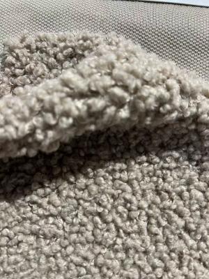 China Soft and Versatile 100% Polyester Solid Color Knitted Teddy Fleece Fabric for Garment for sale