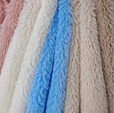 China 20 mm Pile Length Tricot Bricked Solid Color PV Plush Stof voor zacht speelgoed en dekens Te koop