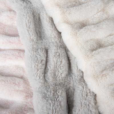 China Zacht pluisstof voor huishoudelijke textiel 100% polyester elastisch nep konijnvel 58/60