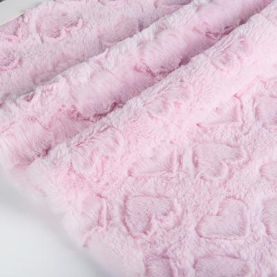 Chine Tissu en peluche à tricot doux pour manteau d'hiver 100% polyester Lapin Faux motifs de pinceau de fourrure à vendre
