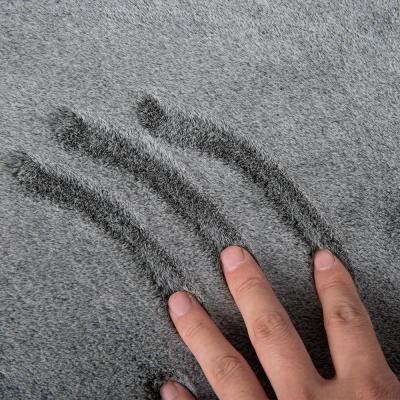 China Witte tip kleurenprinten Mink konijn pelsstof voor kleding 133×100 Dichtheid en zachtheid Te koop
