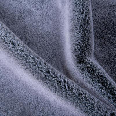 China Witte tip kleurenprinten Mink konijn pelsstof voor kleding 133×100 Dichtheid en zachtheid Te koop