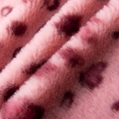 Cina Stoffa di tenda stampata di pelliccia di coniglio finto per cappotto sciarpa scarpe borsa di scarpe coperta 100D Conteggio di filati in vendita