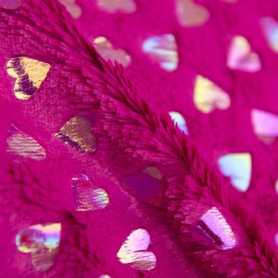 China 100% Polyester Plaid Style Bronzing Silver PV Plush Faux Fur Stof voor Home Textile Te koop