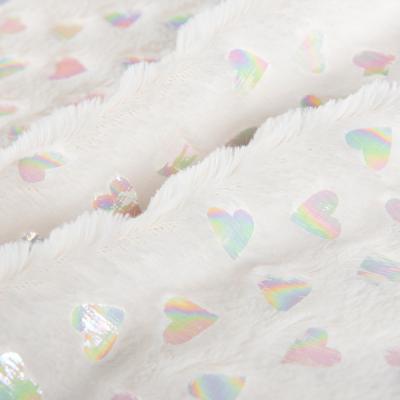 China 100% Polyester Plaid Style Bronzing Silber PV Plush Falsches Fell für Heimtextilien zu verkaufen