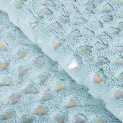China 100% Polyester Plaid Style Bronzing Silber PV Plush Falsches Fell für Heimtextilien zu verkaufen