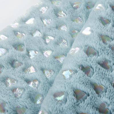 China 100% Polyester Plaid Style Bronzing Silber PV Plush Falsches Fell für Heimtextilien zu verkaufen