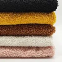 China Printed Pattern Knitted Teddy Fleece Fabric for Coat Shell Free Sample Offered for sale