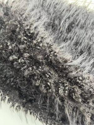 Cina Tessuto di pelliccia finta a pila lunga con modello tinto a punta e 1200 gm in vendita