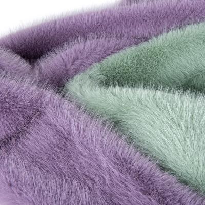 China Custom Color 100% Polyester Long Hair Faux Fur Fabric with Very Soft Hand Feeling for sale