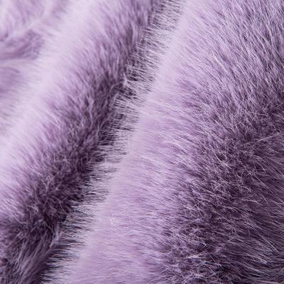 China Custom Color 100% Polyester Long Hair Faux Fur Fabric with Very Soft Hand Feeling for sale