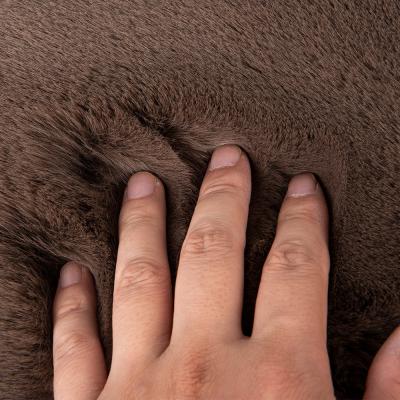 Cina Poliestere Long Pile Fux Pelliccia Trim Tessuto per Super Soft False Pelliccia di Coniglio Aspetto e sensazione in vendita