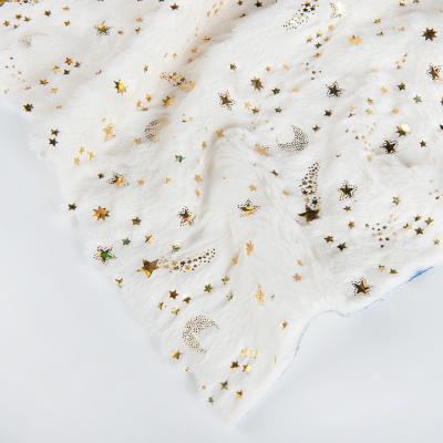 中国 100% ポリエステル スパークリング セキン スティック PV ベルヴェット プルーシュ 繊維 輝く 金製 薄膜 58/60 