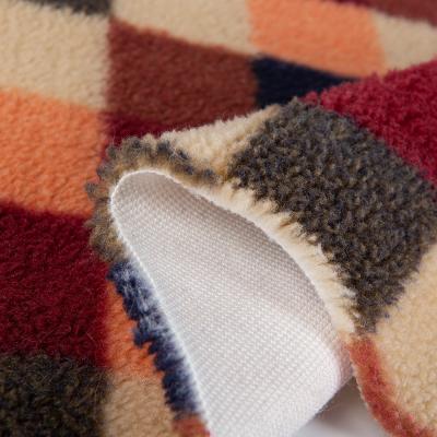 Cina Tessuto Teddy 100% in poliestere Jacquard tessuto Sherpa Perfetto per coperte in vendita