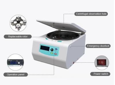 China Pantalla LED de la centrifugadora del laboratorio de la centrifugadora del laboratorio médico de Benchtop 5,000rpm (L-500) en venta
