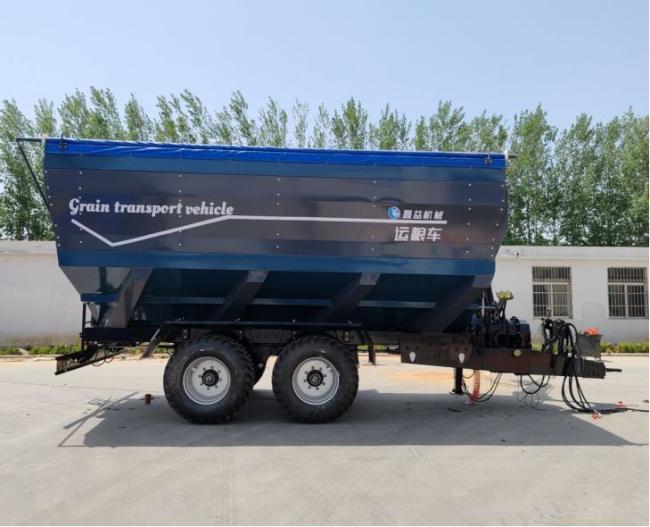 Italian Adr Brand Double Axle Grain Transport Truck Grain Cart for Loading Grain