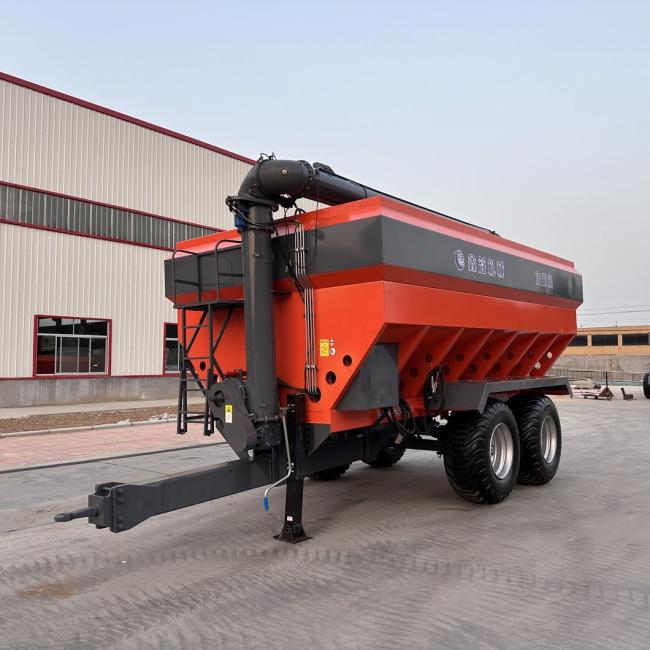 Fertilizer Adding Grain Transporting and Grain Dumping Machine